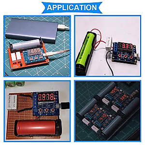 DKARDU 1.5-12V Battery Capacity Meter Discharge Tester Analyzer ZB2L3 Li-ion Lead-Acid Battery Capacity Meter for Testing Battery with 18650 Battery Holder, Micro USB Cable