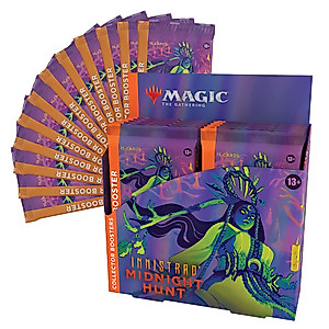 Magic: The Gathering Innistrad: Midnight Hunt Collector Booster Box | 12 Packs (180 Magic Cards)