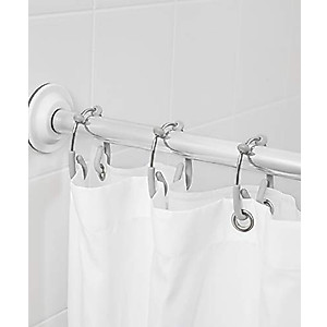 Umbra1013172-1165, Grey/Nickel Flex Double Shower Rings, Set of 12, 2" x 3''