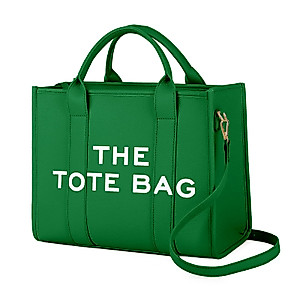 JBB Women Tote Bags PU Leather Cute Crossbody Travel School Office Beach Shoulder Handbags Hobo Satchel with Zipper Green