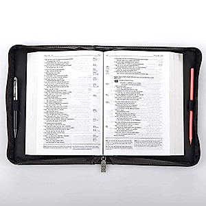 Christian Art Gifts Turquoise Faux Leather Bible Cover for Women I Can Do Everything - Philippians 4:13 Zippered Case for Bible or Book w/Handle, Large [Imitation Leather] Christian Art Gifts