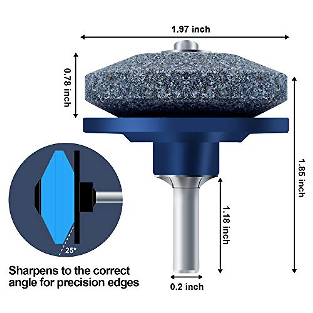 S SATC 6 Pack Lawn Mower Blade Sharpener Universal Multi-Sharp Lawn Too for Any Power Drill or Hand Drill Sharpening Stone Mower Tools