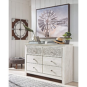 Signature Design by Ashley Paxberry Boho 6 Drawer Dresser, Whitewash