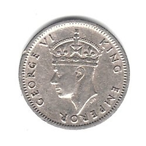 1947 Southern Rhodesia Three Pence British Colonial Coin KM#16b