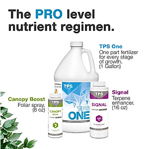 TPS-One Liquid One Part Nutrient from Veg to Bloom, Plus Signal Terpene Enhancer and Canopy Boost Foliar by TPS Nutrients