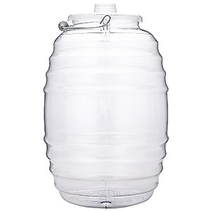 CHAMPS 5 Gallon Jug with Lid - Aguas Frescas Vitrolero Plastic Water Container - 5 Gallon Drink Dispenser - Large Beverage Dispenser Ideal for Agua fresca and Juice - Portable Drink Jar Containers