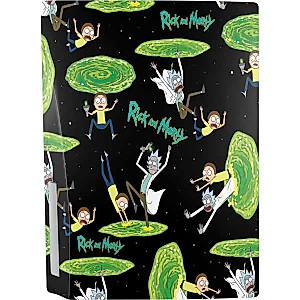 Skinit Decal Gaming Skin Compatible with PS5 Console - Officially Licensed Warner Bros Rick and Morty Portal Pattern Design