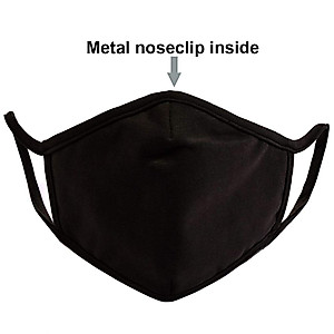 10 Pack Unisex Black Dust Cotton Facial & Mouth Covering, Washable, Reusable