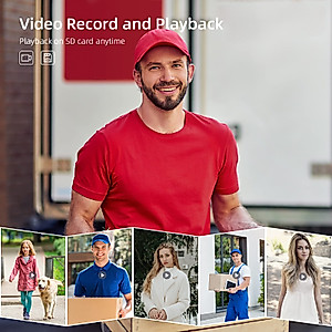 TMEZON Wired Video Door Phone Visual Intercom Doorbell System with Camera Touch Screen Monitor IR Night Vision TFT Color LCD Display