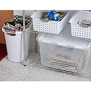 Sterilite 19148006 48QT Hinged Lid StorBox, Black