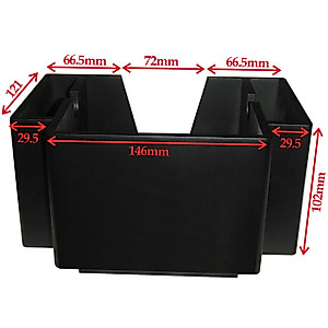 Wooden Classic Black 2 Pocket Napkin Bar Caddy Straw Holder