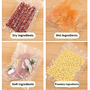 Food Sealer Machine Dry Vacuum Sealer Machine Storage Air Sealer Machine Sealing Machine with 10 PCS 17 * 25cm Textured Vacuum Seal Bags and Storage Bag