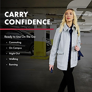 SABRE 2-in-1 Pepper Spray + Personal Alarm, Alert & Defend with One Press or Use Alarm Only, Fast Flip Top Safety with Finger Grip & Tuck-Away Keyring, Maximum Police Strength, UV Marking Dye & 130dB