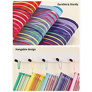 JARLINK 120 Pack Mesh Zipper Pouch, Zipper Pouch bulk in 10 Colors, Multipurpose Travel Zipper Bags for Organizing Makeup Essentials, Travel Accessories, Office, School and Teacher Supplies