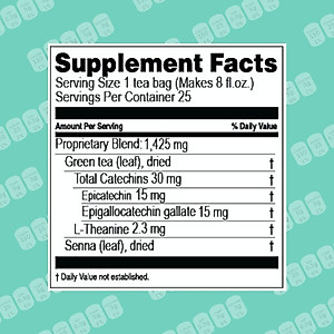 Hyleys Slim Tea Acai Berry Flavor - Weight Loss Herbal Supplement Cleanse and Detox - 25 Tea Bags (1 Pack)