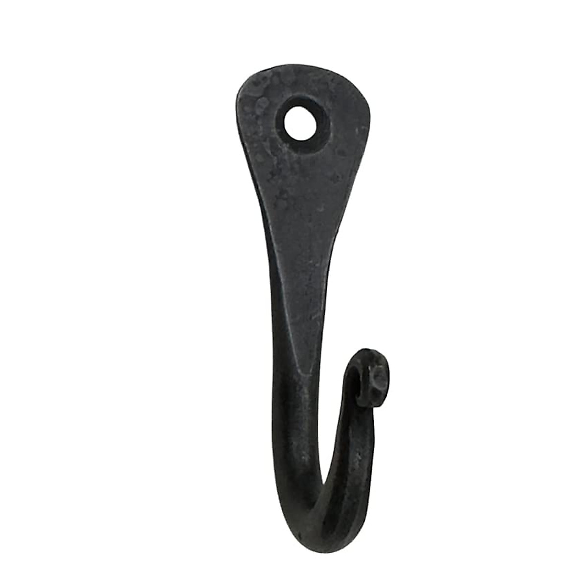 Hand Forged Metal Wall Hook Set of 6 Pcs Wrought Iron Wall Mounted Coat Hook Blacksmith Metal Wall Hook Rack Handmade Rustic Wall Hook Classic Look Black Antique Finish Wall Hooks by Living Ideas