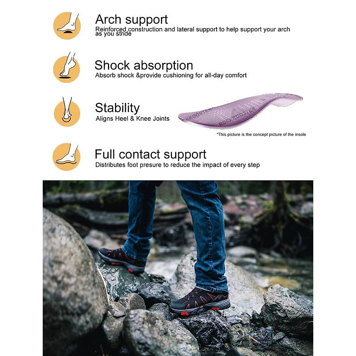 ROCKROOSTER Bedrock - Mens Urban Waterproof Anti-Fatigue Outdoor Hiking BootsOT21061-9