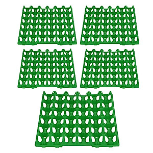 5PCS Plastic Egg Tray Egg Crates 30 Egg Flats for Home Chicken Farmers Stackable Egg Cartons Hold Multiple Eggs Great for Storing Sorting and Shipping Eggs(Green)
