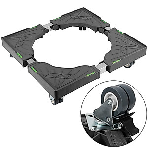 Washing Machine Furniture Dolly, SEHOI 2 Pack Telescopic Movable Trolley with Locking Swivel Wheels, Mobile Roller 4 Wheels Heavy Duty 500 Lbs Weight Limit for Refrigerator, Washing Machine and Dryer