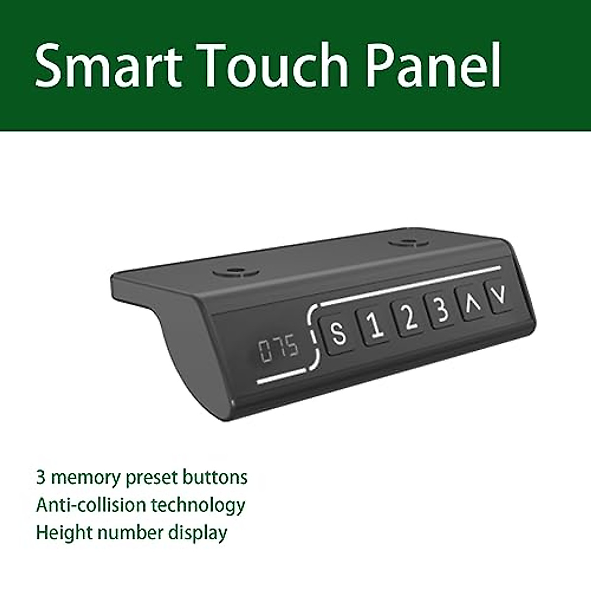 Lubvlook 63 Inch Electric Adjustable Height Standing Desk, Home Office Sit Stand Desk with Splice Board, 63" x 24", White