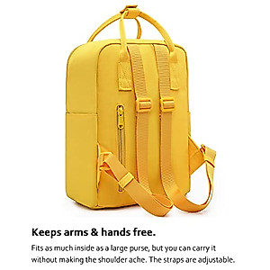HotStyle BESTIE Mini Backpack Purse Small Bag with Multiple Pockets, Little Size Cute for Day Tirp, Travel & Everyday, Yellow