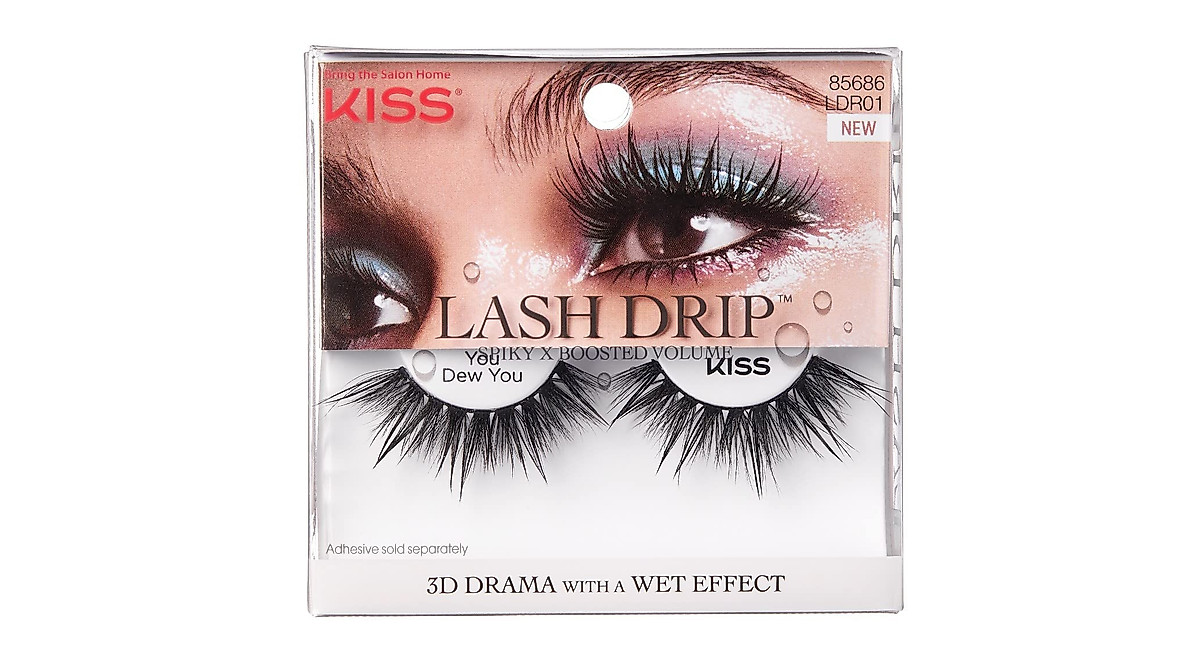 Kiss Lash Drip You Dew You Pack of 3 | Voluminous Wet Effect Lashes