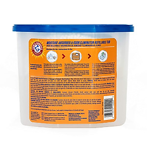 Arm & Hammer AH Refillable Tub 2 Amazon Moisture Absorber, 14 oz (2 Pack), White,Blue, 28 Oz