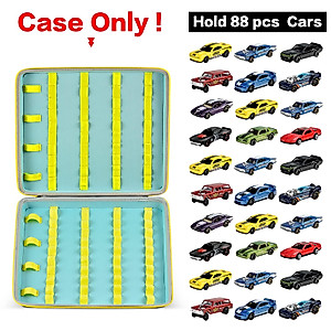 PAIYULE 88 Car Toy Storage Organizer Case for Matchbox Cars, Car Display Carrying Container Holder for Mini Collection, Random Assortment Party and More Gift Pack-Box Only