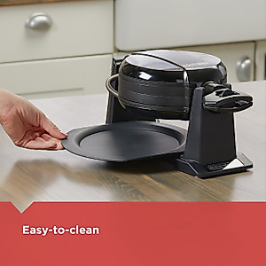 BLACK+DECKER Rotating Waffle Maker, Black, WMD200B