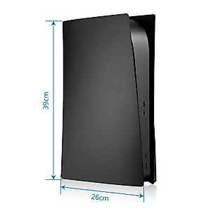 PEPPER JOBS Console Cover, Hard Shockproof Console Skin Case, ABS Anti-Scratch Dustproof Gaming Console Cover Replacement Plate Shell for Console Disc Edition (Midnight Black)