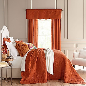 BrylaneHome Bedding Lightweight All Season Florence Quilted Oversized 100% Cotton Ultra Supreme Softness Bedspread - Queen, Dandelion Yellow