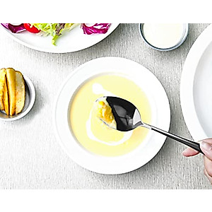 Black Silverware Set，24-Piece Stainless Steel Flatware Service for 6, Mirror Finish Cutlery Set with Gift Box (Black)