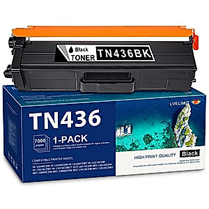 TN-436BK TN436 Toner Cartridge (Black, 1-Pack) Extra High Yield Compatible TN-436BK Toner LVEL Replacement for Brother MFC-L8690CDW MFC-L8900CDW MFC-L9570CDWT MFC-L9570CDW Printer