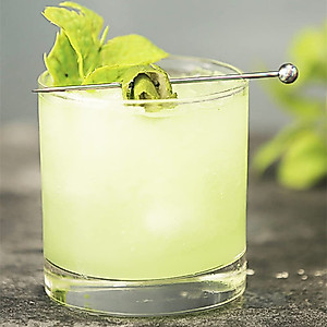 15PCS Cocktail Picks, Metal Stainless Steel Cocktail Toothpicks, Reusable Cocktail Skewers, Garnish Picks Bloody Mary Skewers, Metal Martini Picks for Olives Appetizers Fruit (Silver/4.3 Inches)