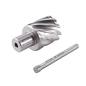 ACTOOL 1-3/8" Diameter × 1" Depth of Cut HSS ANNULAR CUTTER with 3/4'' Weldon Shank