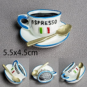 Kaolituis 10pcs Fridge Magnets Set, 3D Resin Magnet Refrigerator Stickers, Cute Food Shaped Magnets Home Refrigerator Stickers Creative Cute Food Shape Magnetic Bread Milk Bacon Fried Egg Pan