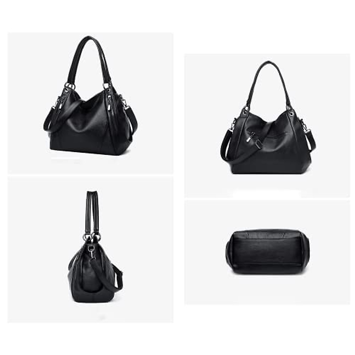 WENICER Hobo Bags for Women Leather Purses and Handbags Large Hobo Purse Shoulder Bags with Adjustable Shoulder Strap-Red