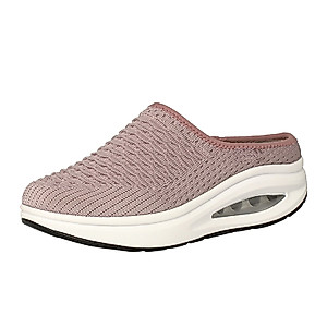 MLAGJSS Womens Sneakers Women’s Sneakers Fashion Lightweight Casual Walking Shoes Knit Mesh Slip On Sneakers
