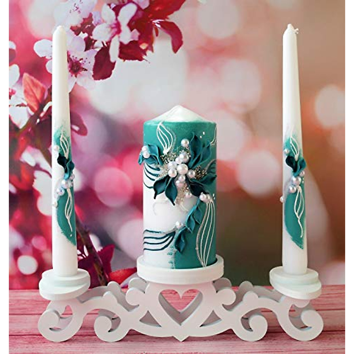 Magik Life Unity Candle Set for Weddings-Wedding Unity Candles-Candle Sets-6 Inch Pillar and 2 10 Inch Tapers -Unity Candle