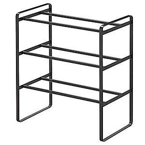Yamazaki Frame Extendable Shoe Rack 3 Tire BK