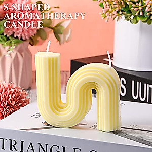 4 Pcs Aesthetic Candle Decorative Candles Minimalist Twist Shaped Candle Trendy Room Decor Candles Soy Wax S Shape Candle Lasting Relaxation Candle for Thanksgiving Fall Wedding Birthday Spa Yoga