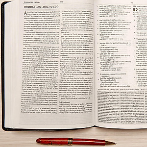 CSB Everyday Study Bible, Black LeatherTouch, Black Letter, Study Notes, Illustrations, Aricles, Easy-to-Carry, Easy-to-Read Bible Serif Type