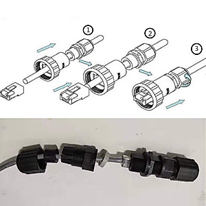 ANMBEST 5PCS M20 RJ45 Waterproof Cat5/5e 8P8C Connector IP67 Ethernet LAN Cable Connector Double Head Outdoor LAN Coupler Adapter Female to Female