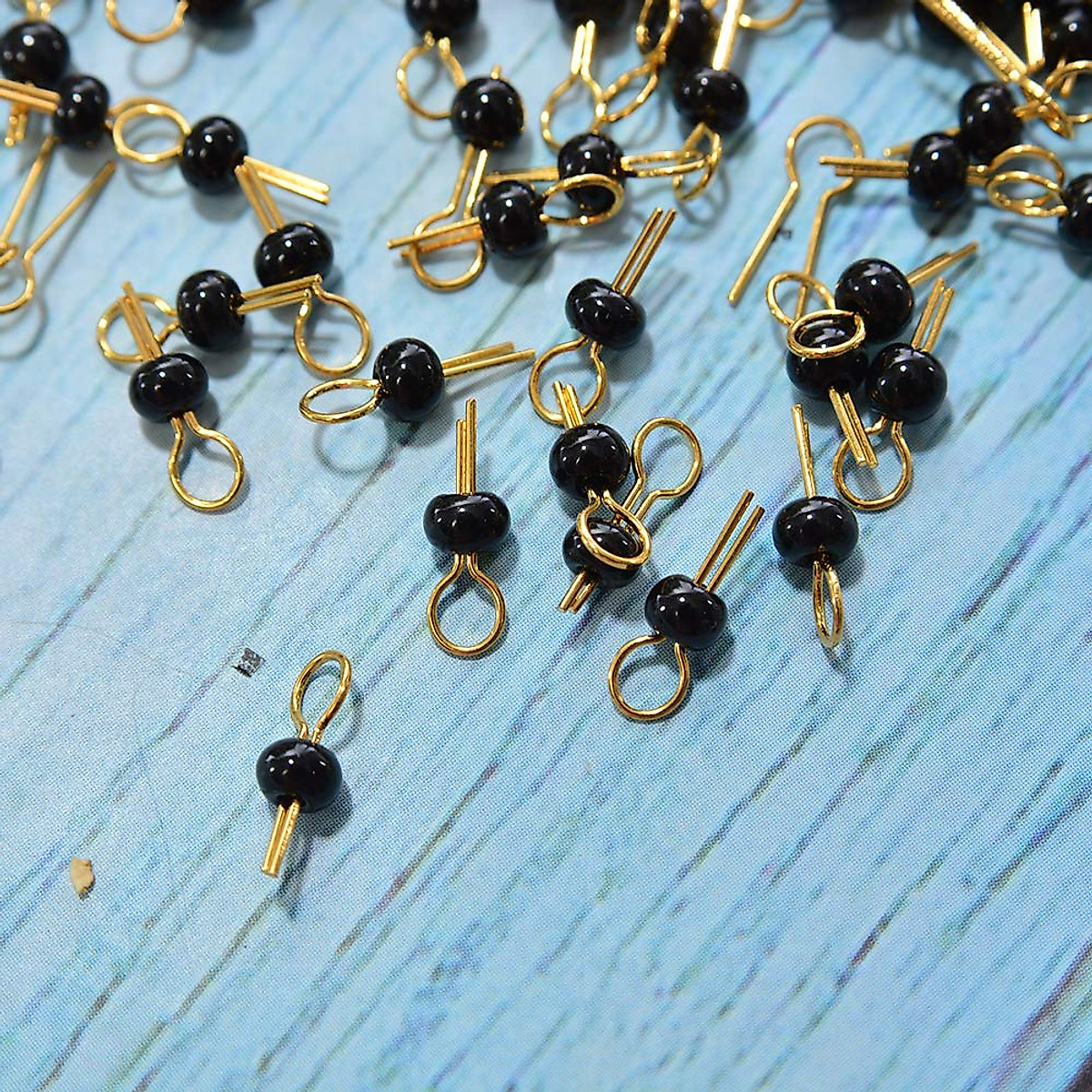 Comimark 100Pcs Black Gold Tone Soldering PCB Board Breadboard Test Point Pin