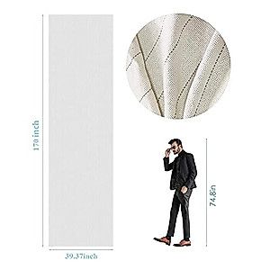 FUNORNAM 40''x170'' Tufting Cloth with Marked Lines, Carpets Rug Backing Fabric Monks Cloth for Cut/Loop Pile Tufting Gun