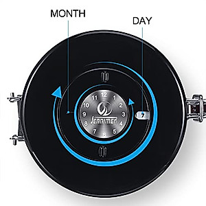 JENNIMER Coffee Canister - Large, Stainless Steel Airtight Coffee Containers with Transparent Window,Date Tracker, CO2-Release Valve and Measuring Scoop for Freshness of Storage Coffee(Red)