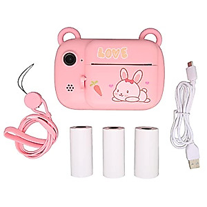 Kids Camera for 3-10 Year Old Girls & Boys, HD 1080P 2.4 inch Screen Children Camera Digital Video Cameras with with Thermal Paper Portable Toy for Christmas Birthday Gifts