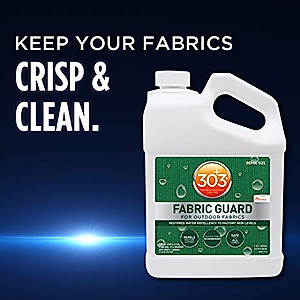 303 Fabric Guard - Restores Water and Stain Repellency To Factory New Levels, Simple and Easy To Use, Manufacturer Recommended, Safe For All Fabrics, 1 Gallon (30607)