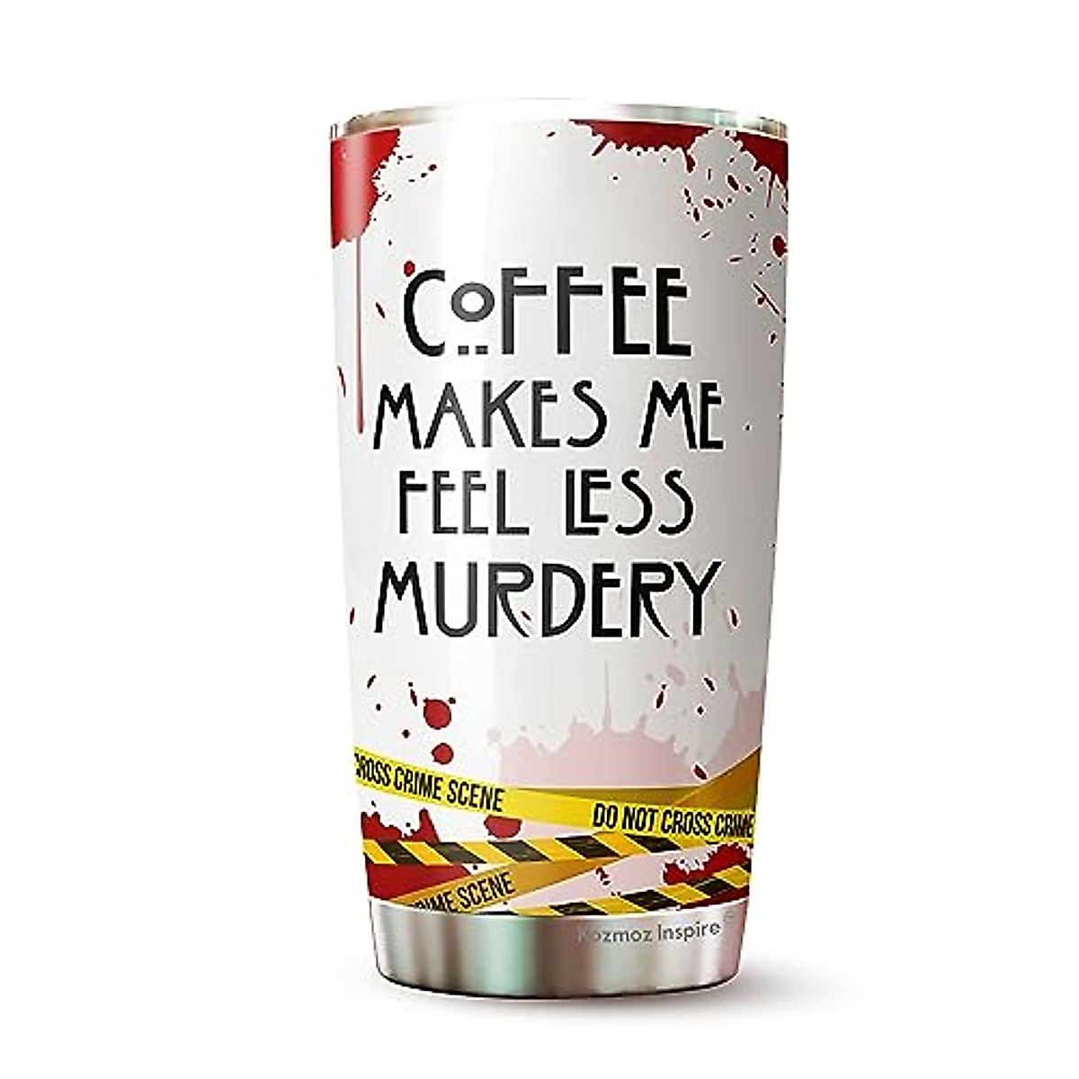 Kozmoz Inspire Halloween Decorations Halloween Gifts Horror Movies Lover Gifts Halloween Mugs Crime Scene True Crime Tumbler 20Oz Gifts for Men Women Friends on Christmas Birthday Coffee Tumbler