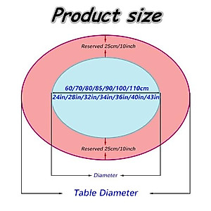 Glass Lazy Susan Turntable - 28in Round Turntable Rotating Serving Tray for Dining Table, Lazy Susan Heavy Duty Turntable Table Top Centerpiece Silent & Smooth ( Color : Clear-A , Size : 36in/90cm )